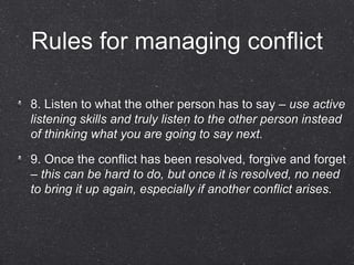 Conflict resolution | PPTX
