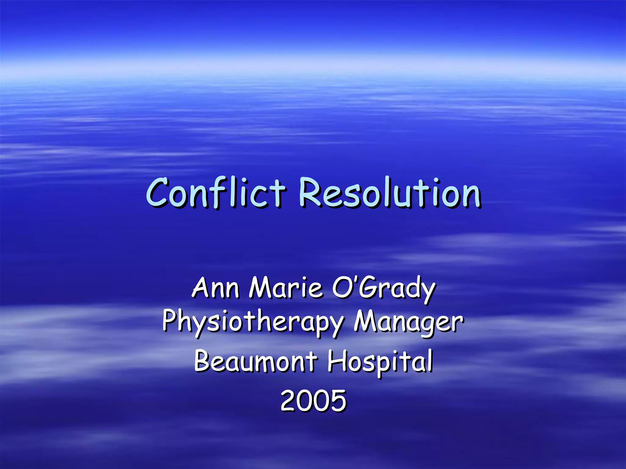 Conflict resolution | PPT