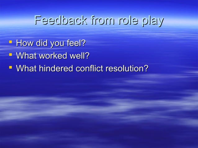 Conflict resolution | PPT