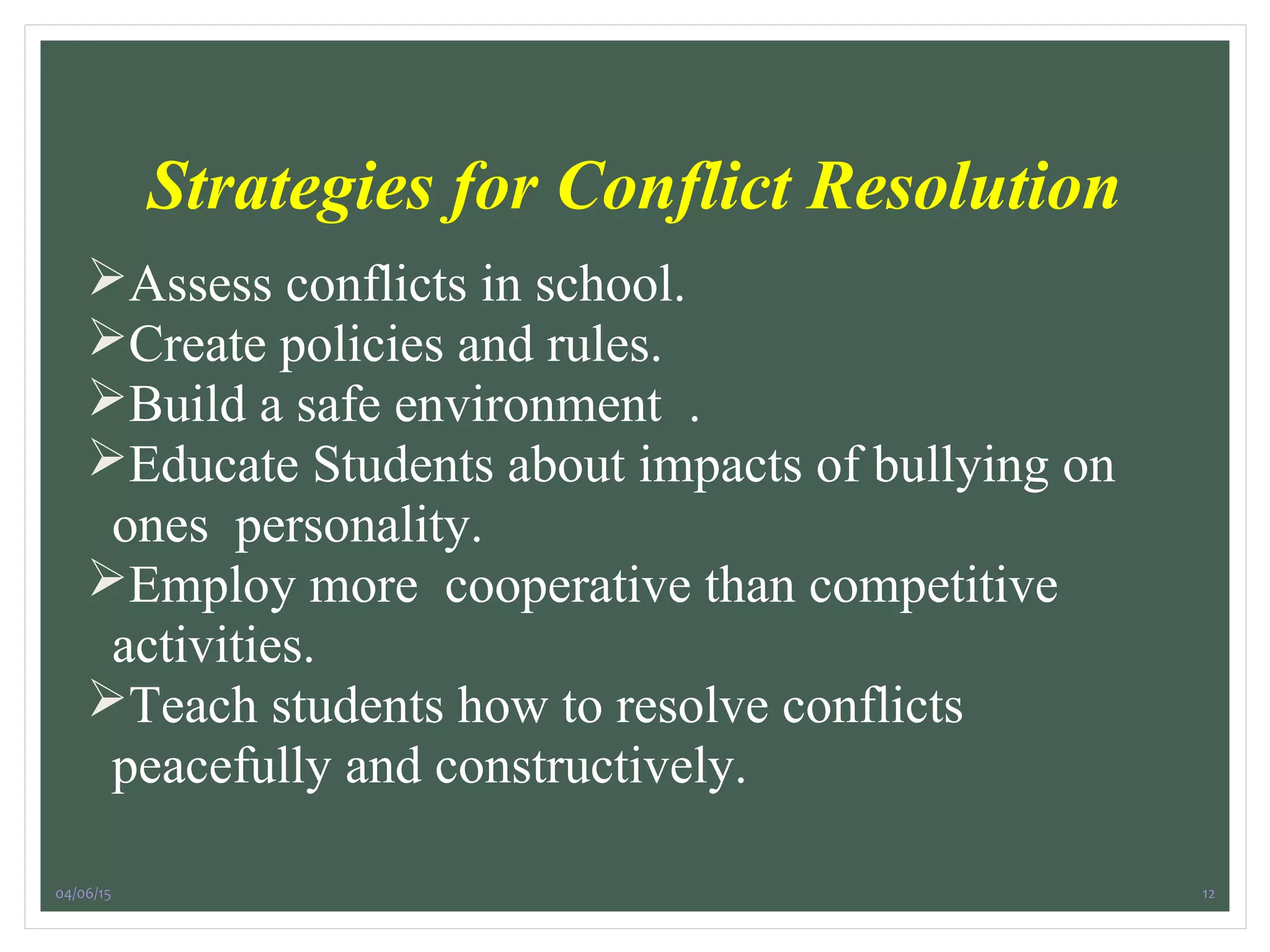 Conflict resolution. | PPT