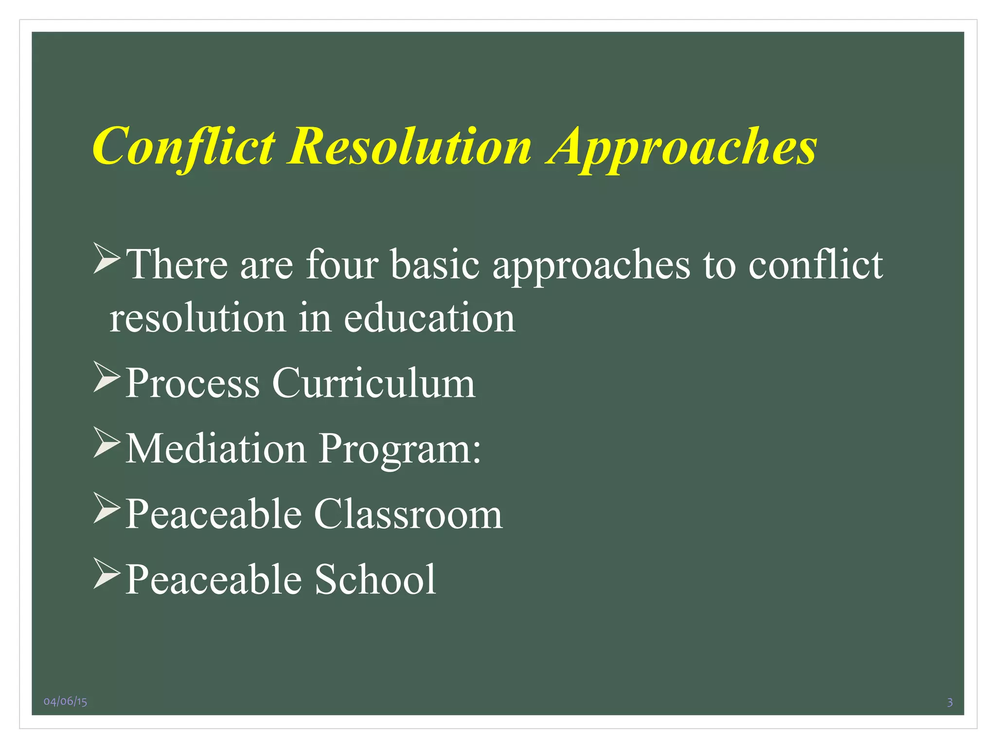 Conflict resolution. | PPT