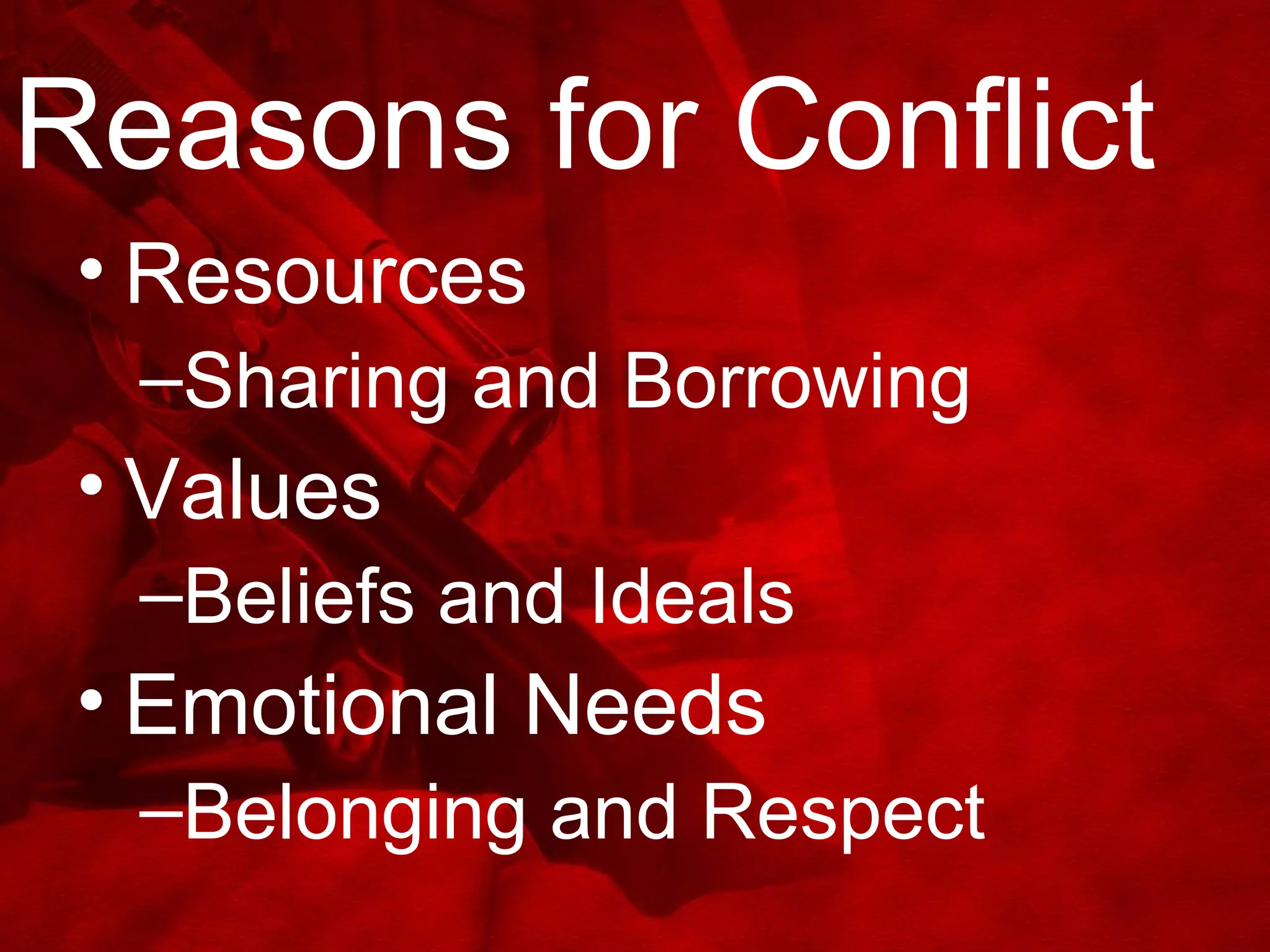 Conflict resolution. | PPT | War and Conflicts