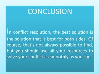Conflict Resolution | PPTX