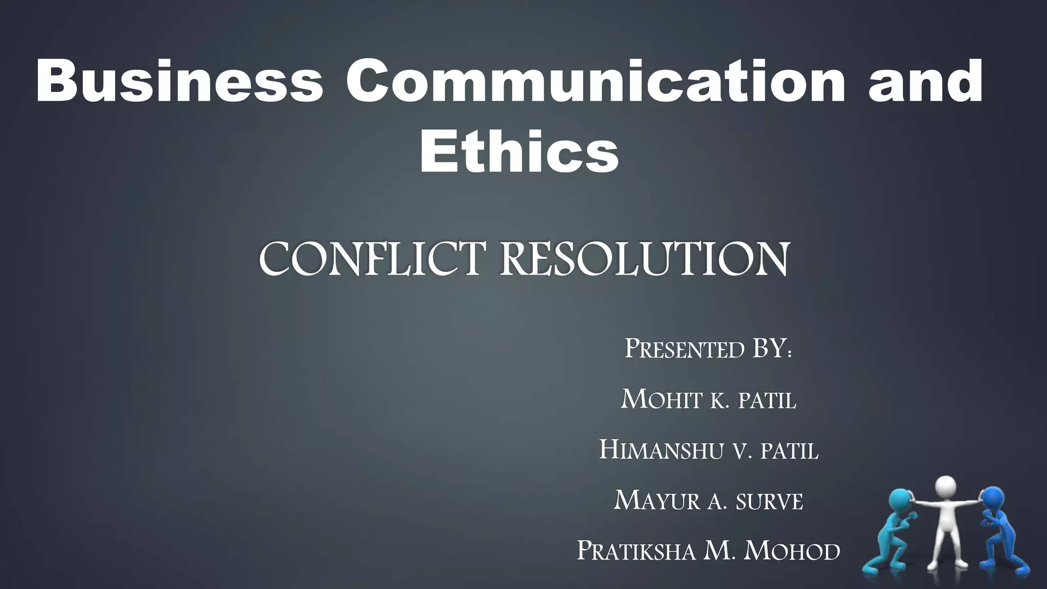 Conflict resolution | PPTX | War and Conflicts