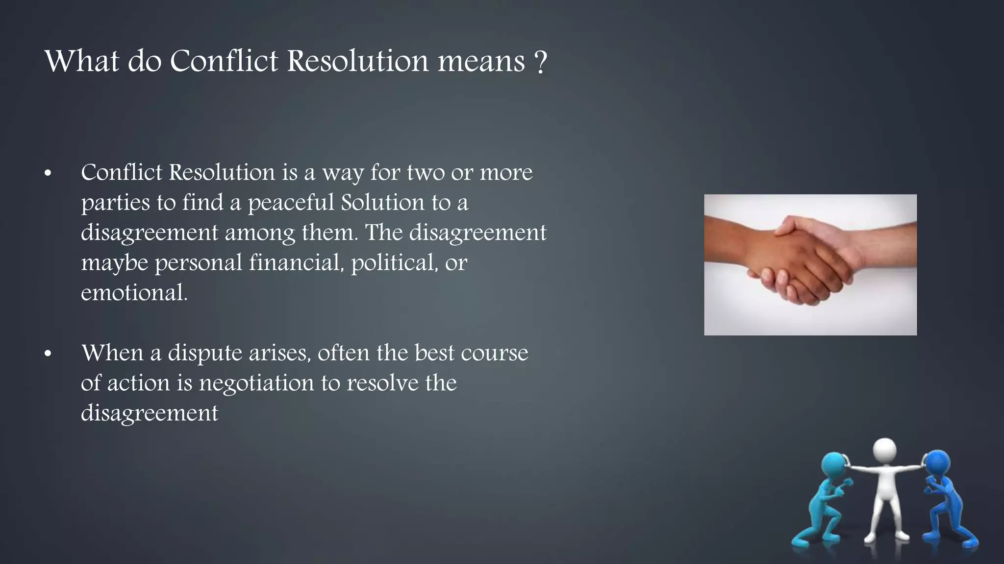 Conflict resolution | PPTX | War and Conflicts