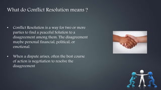 Conflict resolution | PPTX | War and Conflicts