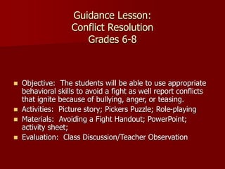 Conflict Resolution avoiding a fight.ppt