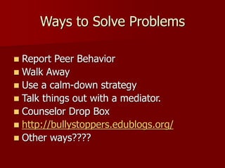 Conflict Resolution avoiding a fight.ppt