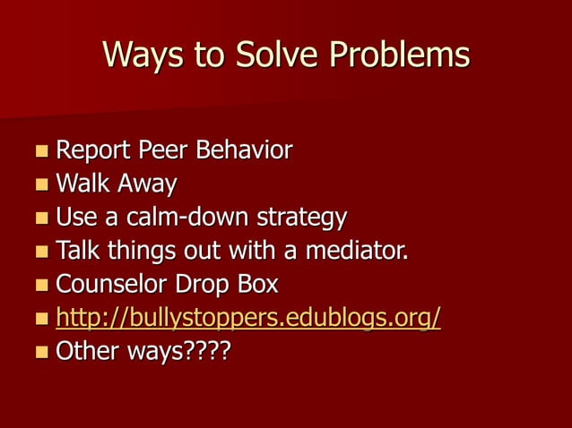 Conflict Resolution avoiding a fight.ppt | Parenting | Family and ...