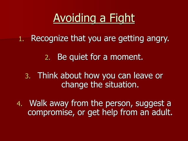 Conflict Resolution avoiding a fight.ppt | Parenting | Family and ...