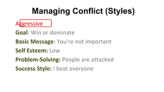 Conflict Resolution explaining the breakdown | PPTX | Career Advice ...