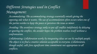 Conflict Resolution by Chaitanya Gupta(BMS ) | PPT