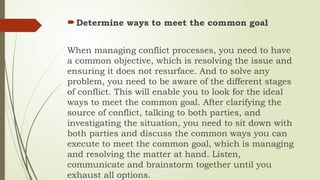 Conflict resolution in the hospitality industry | PPTX