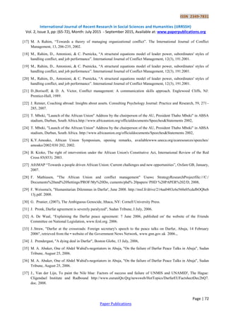 Conflict Resolution Mechanism of the African Union and the Management ...