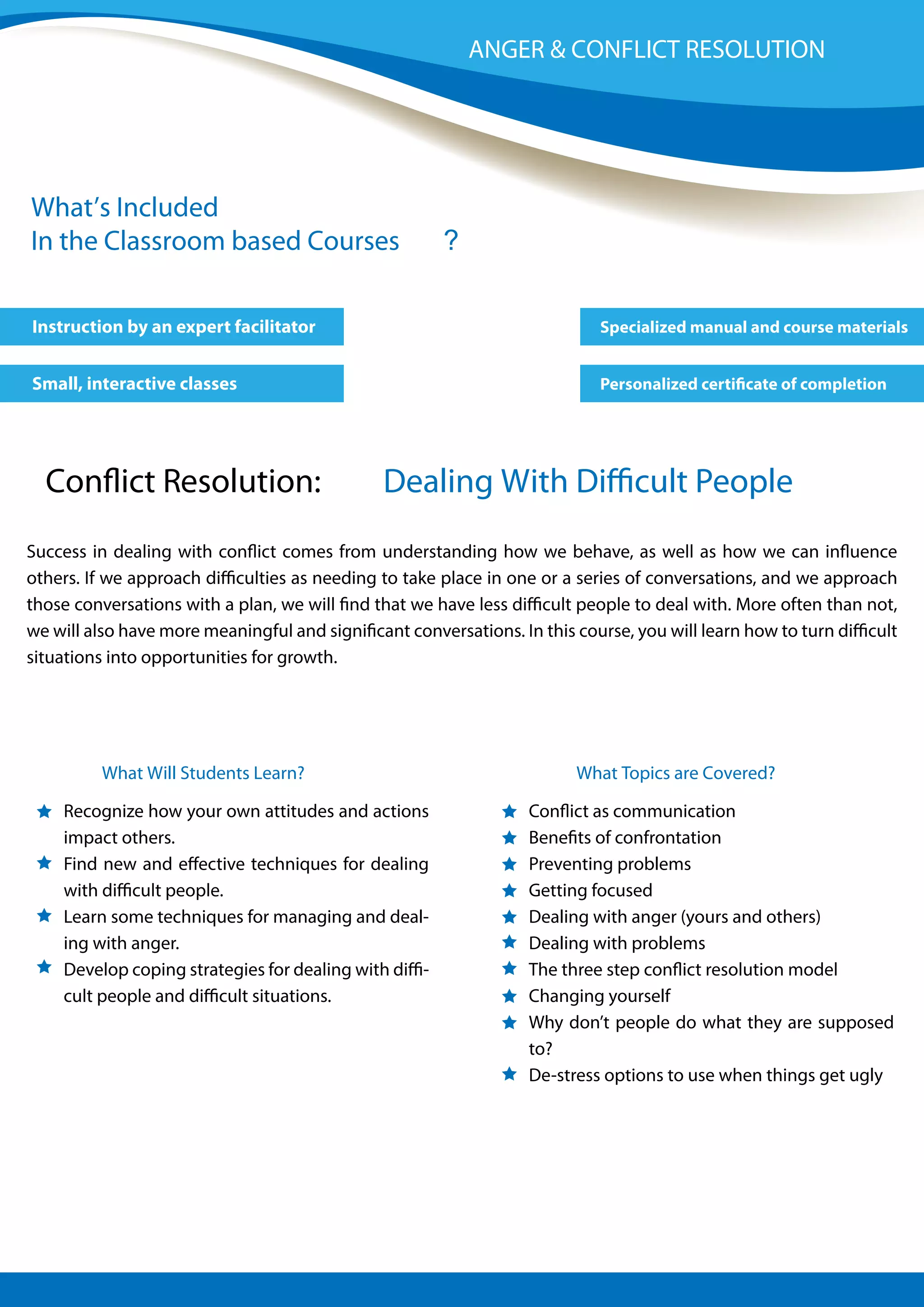 Conflict Resolution: Dealing with Difficult People | PDF