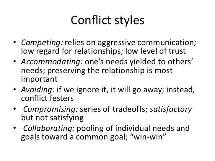 Conflict resolution
