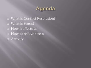 Conflict resolution stress | PPT
