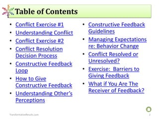 Conflict resolution 2014 class 101 | PPT