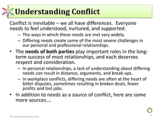 Conflict resolution 2014 class 101 | PPT