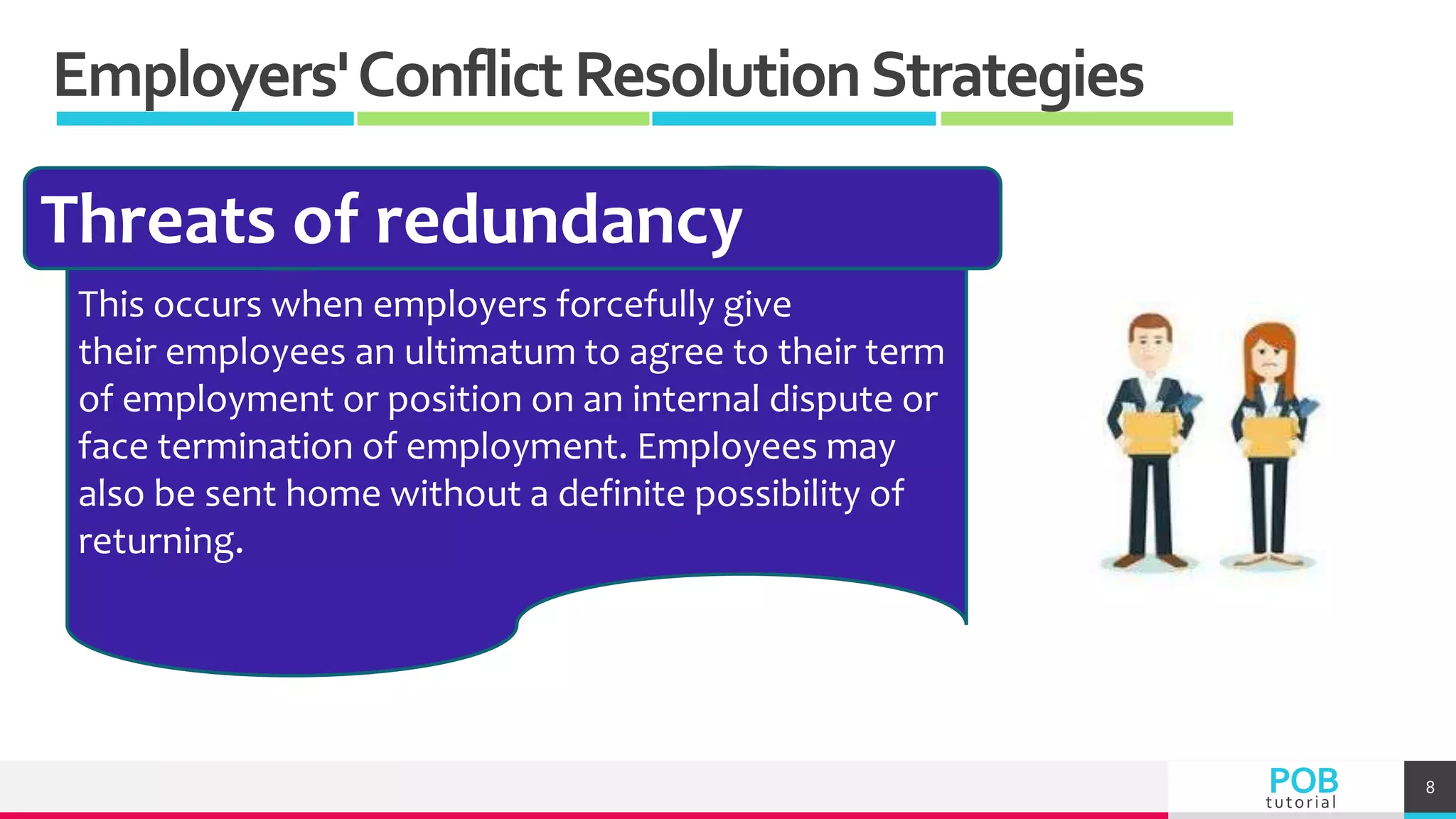 Conflict resolution (employer employee strategies) | PPTX