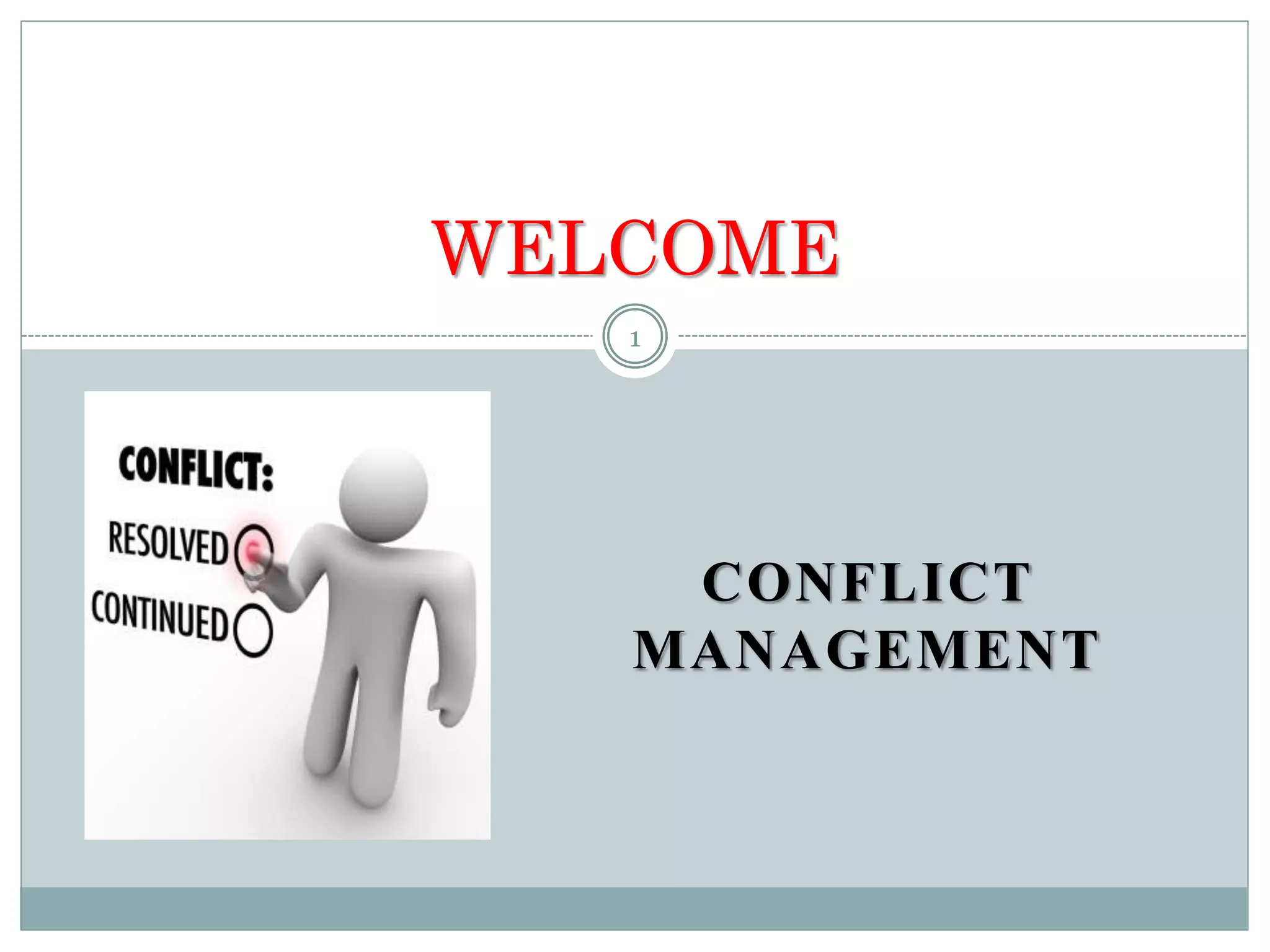Recognizing, Responding and Resolving Conflict | PPTX