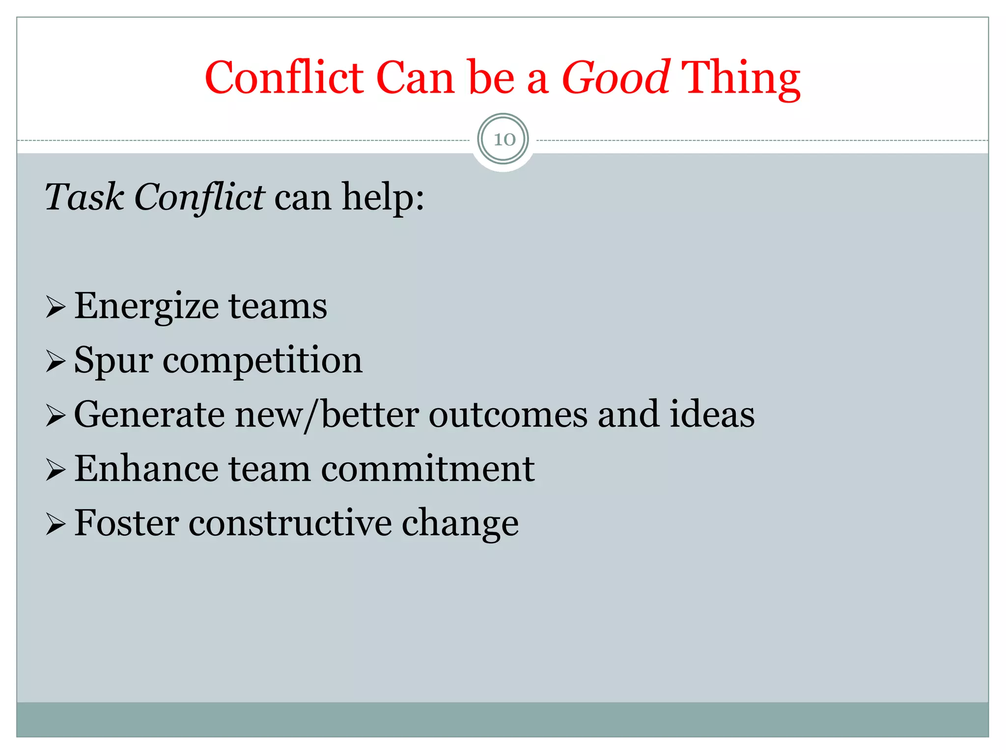 Recognizing, Responding and Resolving Conflict | PPTX
