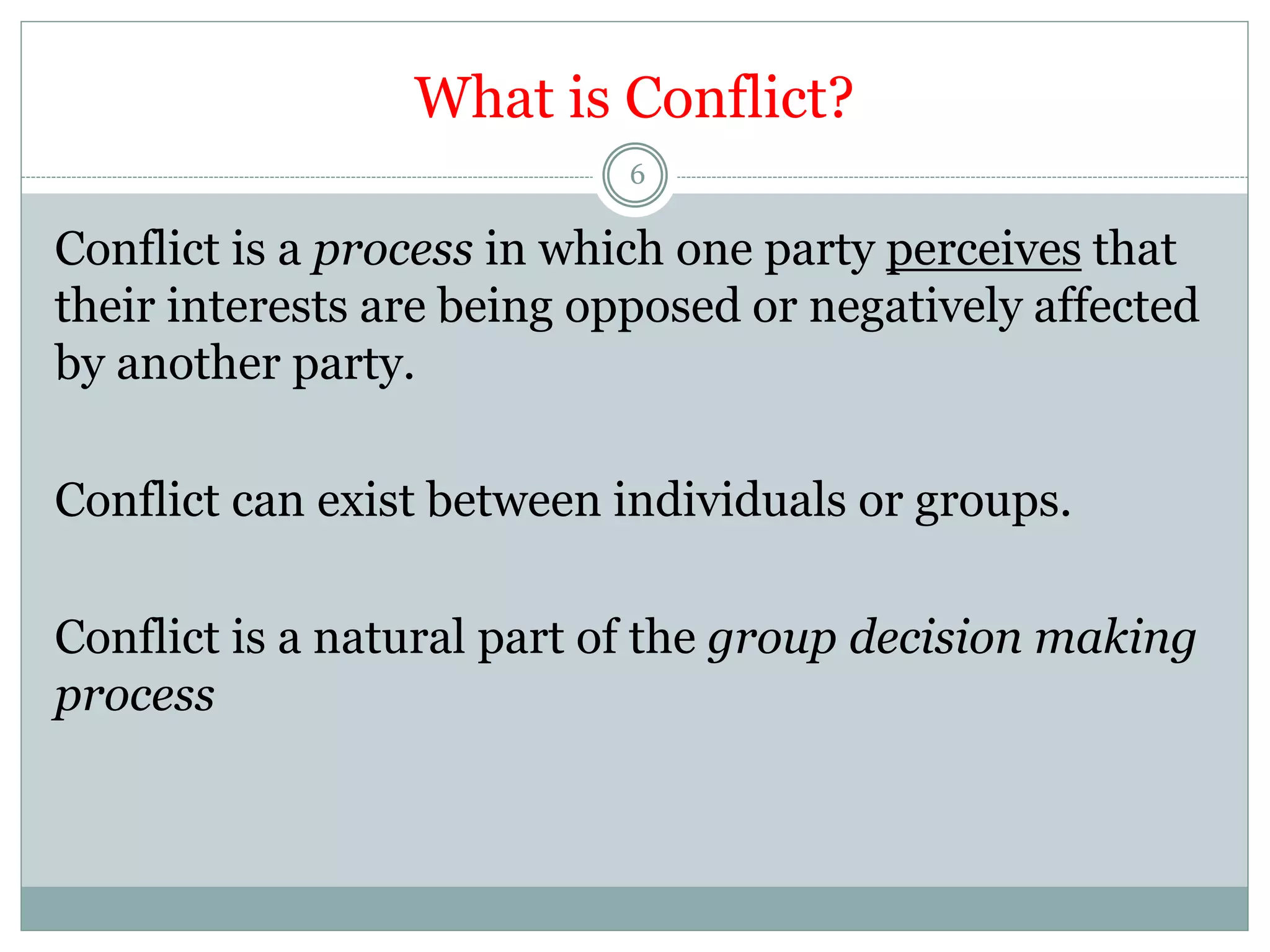 Recognizing, Responding and Resolving Conflict | PPTX