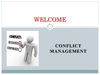 Recognizing, Responding and Resolving Conflict | PPTX