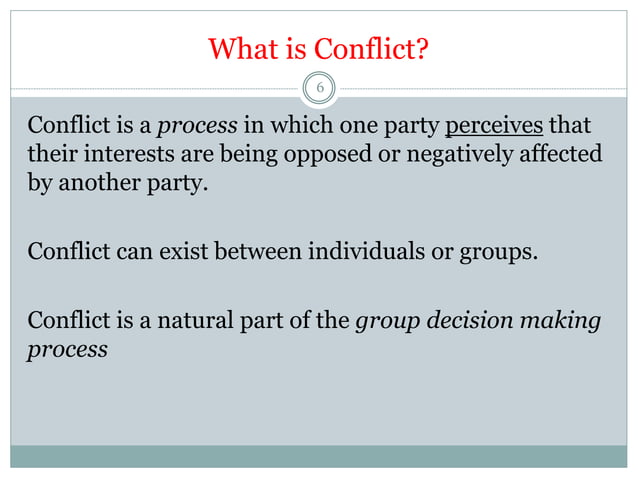 Recognizing, Responding and Resolving Conflict | PPT