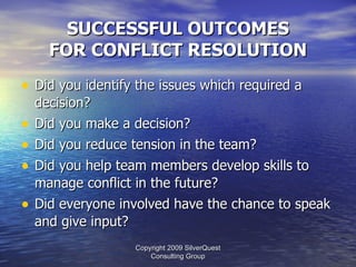 Conflict Resolution For Teams | PPT