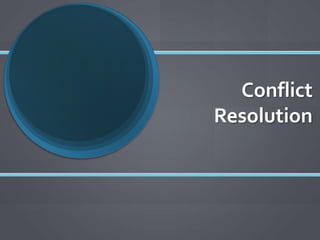 Conflict resolution lesson | PPT