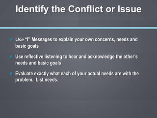 Conflict resolution lesson | PPT