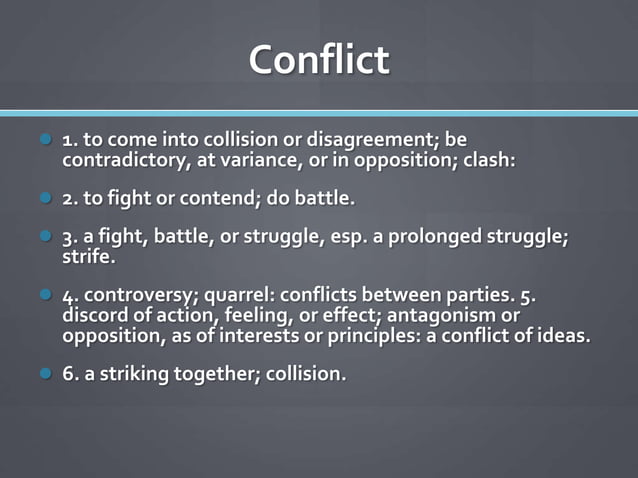 Conflict resolution lesson | PPT