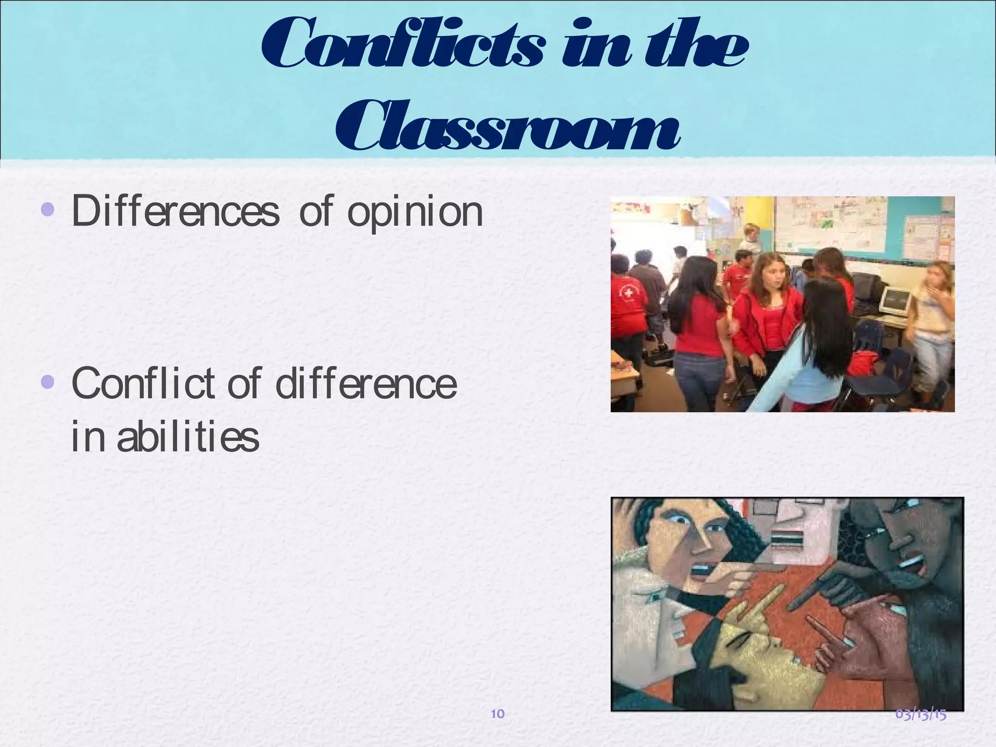 Conflict resolution within classroom | PPT