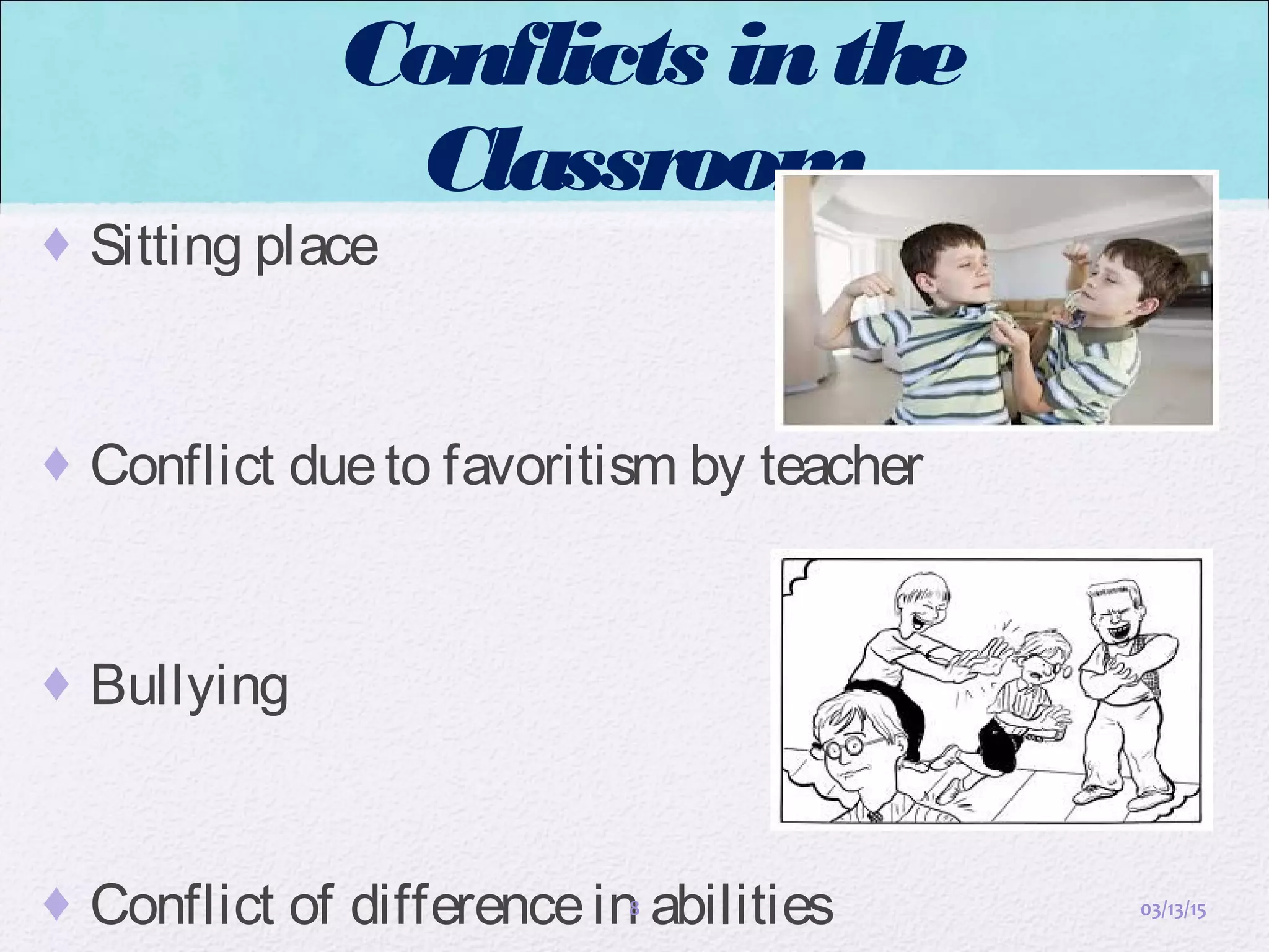 Conflict resolution within classroom | PPT