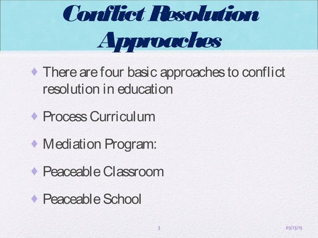 Conflict resolution within classroom | PPT | Educational Assessment ...