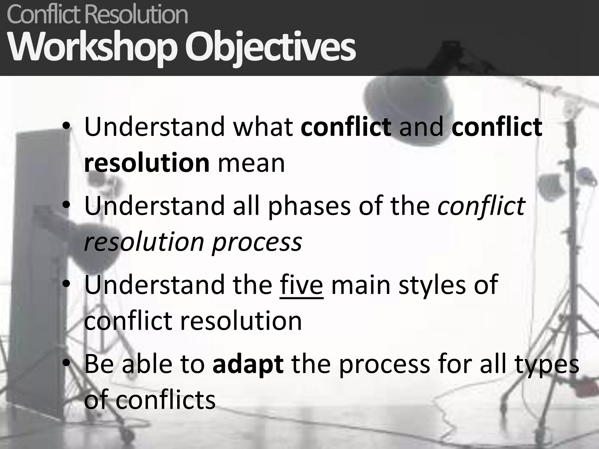 Conflict Resolution Samples 1 | PPTX