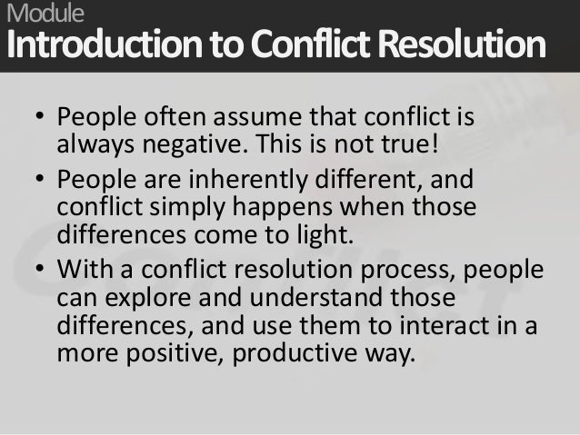 Conflict Resolution Samples 2