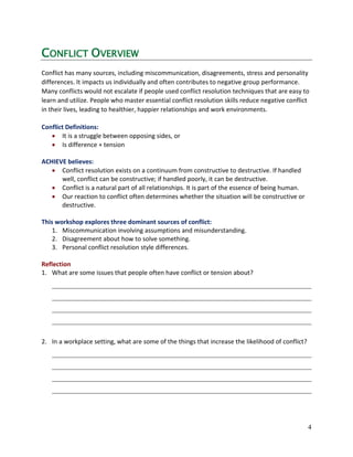 Conflict Resolution Skills Pdf