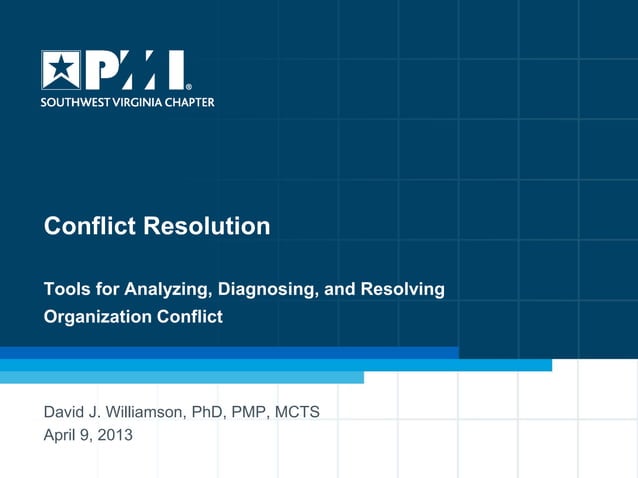 Conflict Resolution: Tools for Analyzing, Diagnosing, and Resolving ...