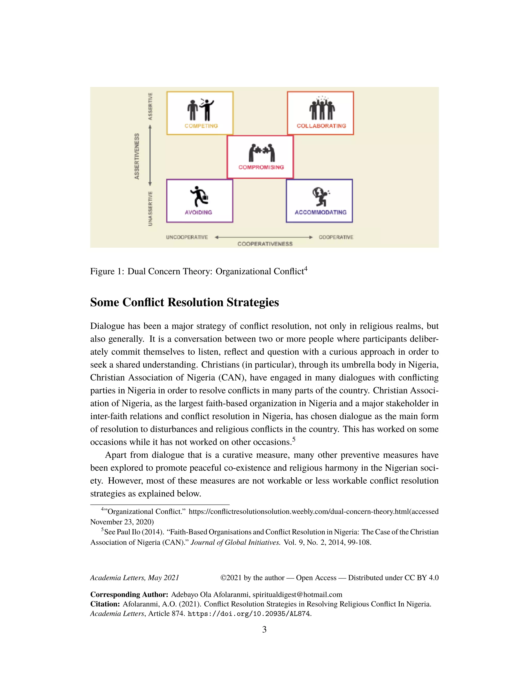 Conflict resolution strategies in resolving religious conflict in ...