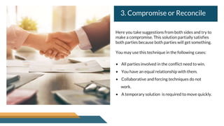 Conflict resolution techniques for the pmp certification exam | PPTX