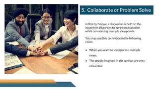 Conflict resolution techniques for the pmp certification exam | PPTX