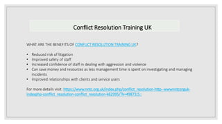Conflict resolution training | PPTX