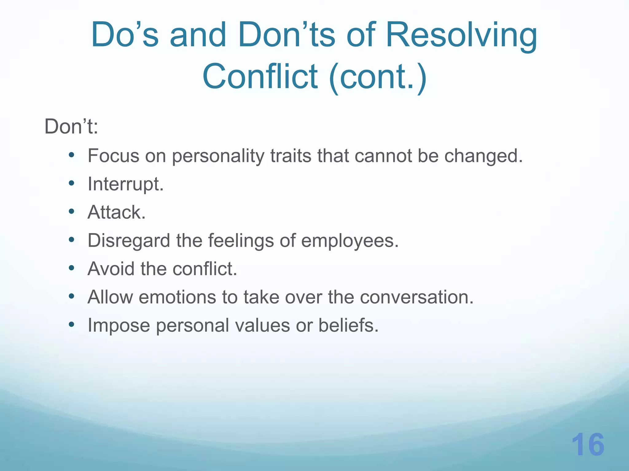 Conflict resolution training for supervisors | PPTX