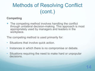 Conflict resolution training for supervisors | PPTX