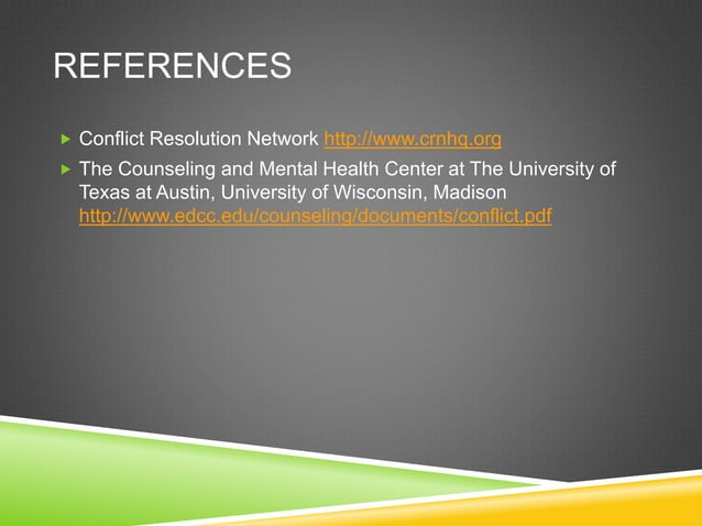 Conflict Resolution Workshop Presentation - CCC.pptx | Family and ...