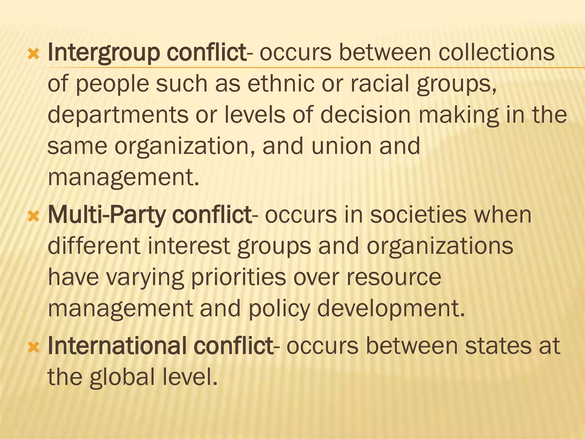 Conflicts (social psychology) | PPTX