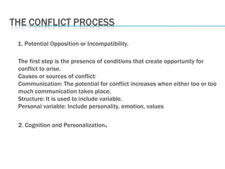 Conflicts and negotiation | PPT