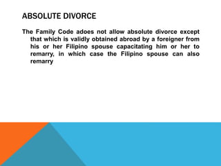 Conflicts - Divorce and Related laws in the Philippines.pptx